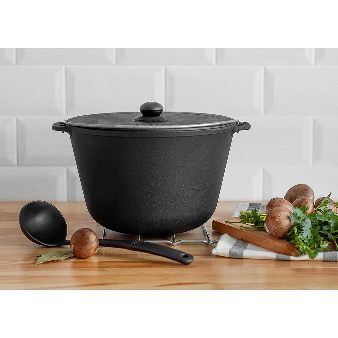 Тенжера с капак Turist, Чугунена, 8 л - eMAG.bg