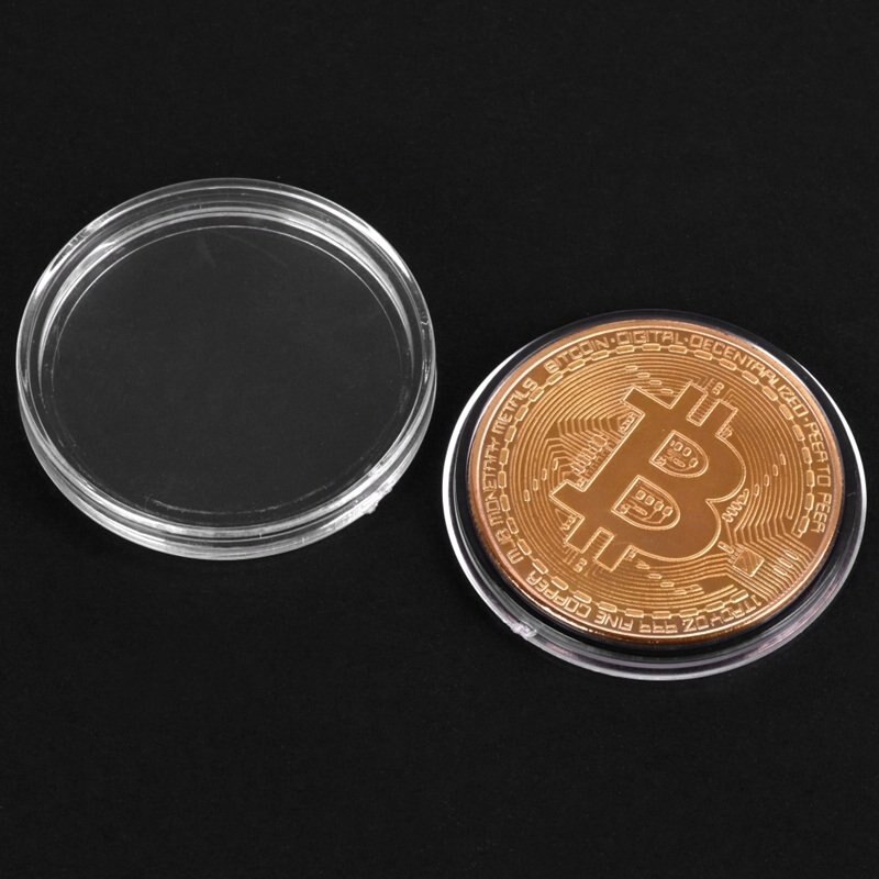 Moneda Bitcoin BTC in carcasa din plastic - eMAG.ro