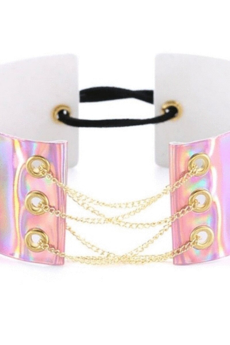 Colier, KORSET BG 23330, Roz metalic, Cu lanturi - eMAG.ro