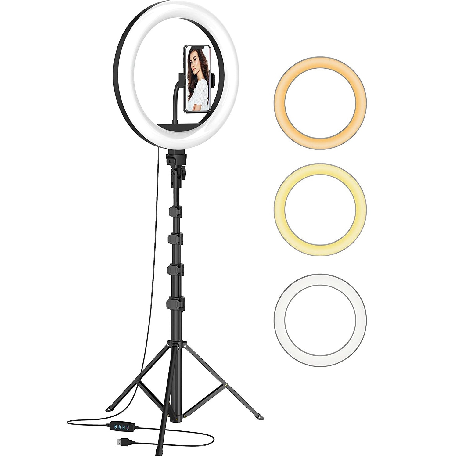 Lampa circulara profesionala SIKS, Led Ring Light, diametru 30 cm, 12 ...