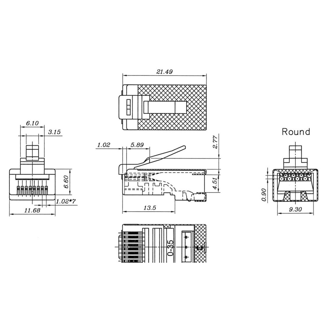 Mufe RJ45 CAT 6 STP ecranate, 10 bucati, Goobay - eMAG.ro