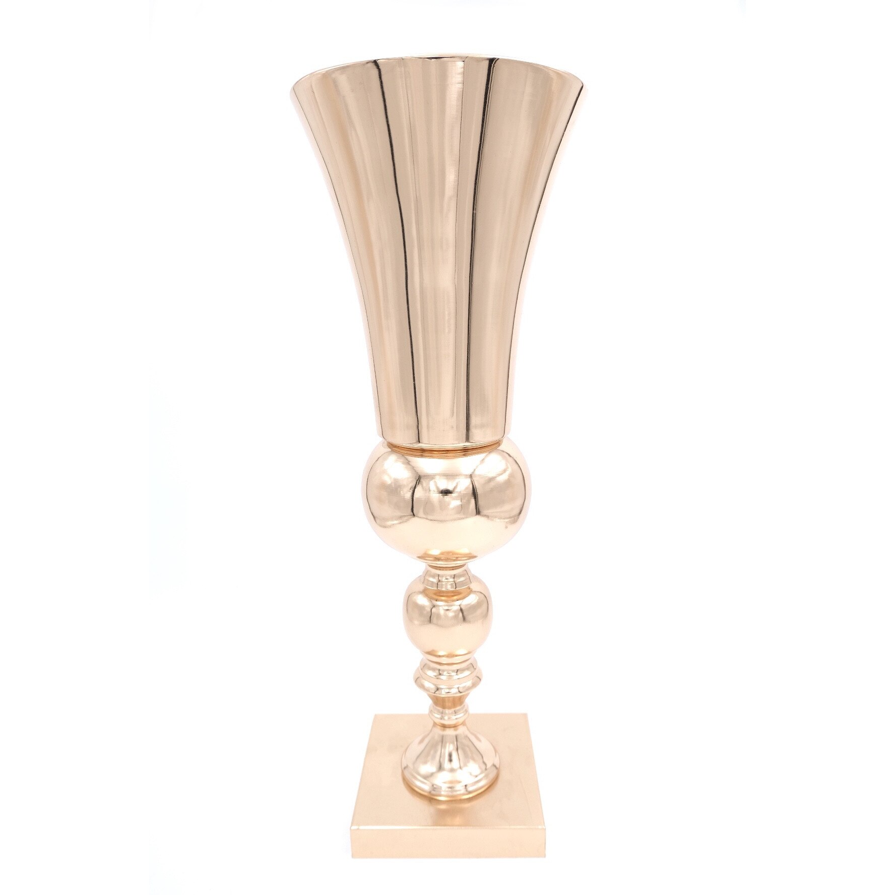 Vaza cu decor elegant, simpla, aurie, 52 cm, OEM - eMAG.ro