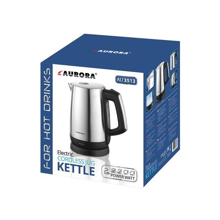 Електрическа кана Aurora AU3513, 2200W, 1.7л, Инокс - eMAG.bg