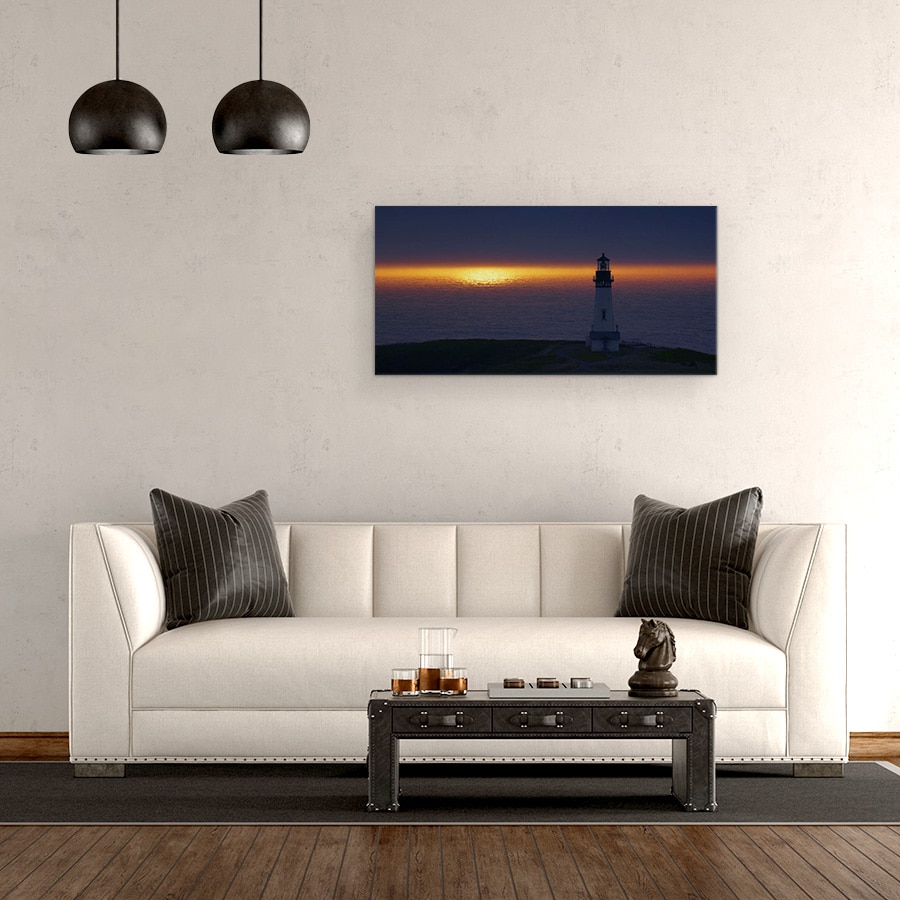Картина Dekorkép, Фар, Пейзаж, Печат върху платно, 50 х 100 см - eMAG.bg
