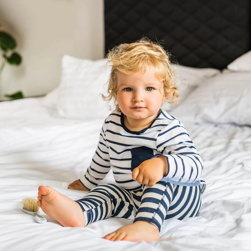 Set perie si pieptene BabyOno bleu din par moale - eMAG.ro