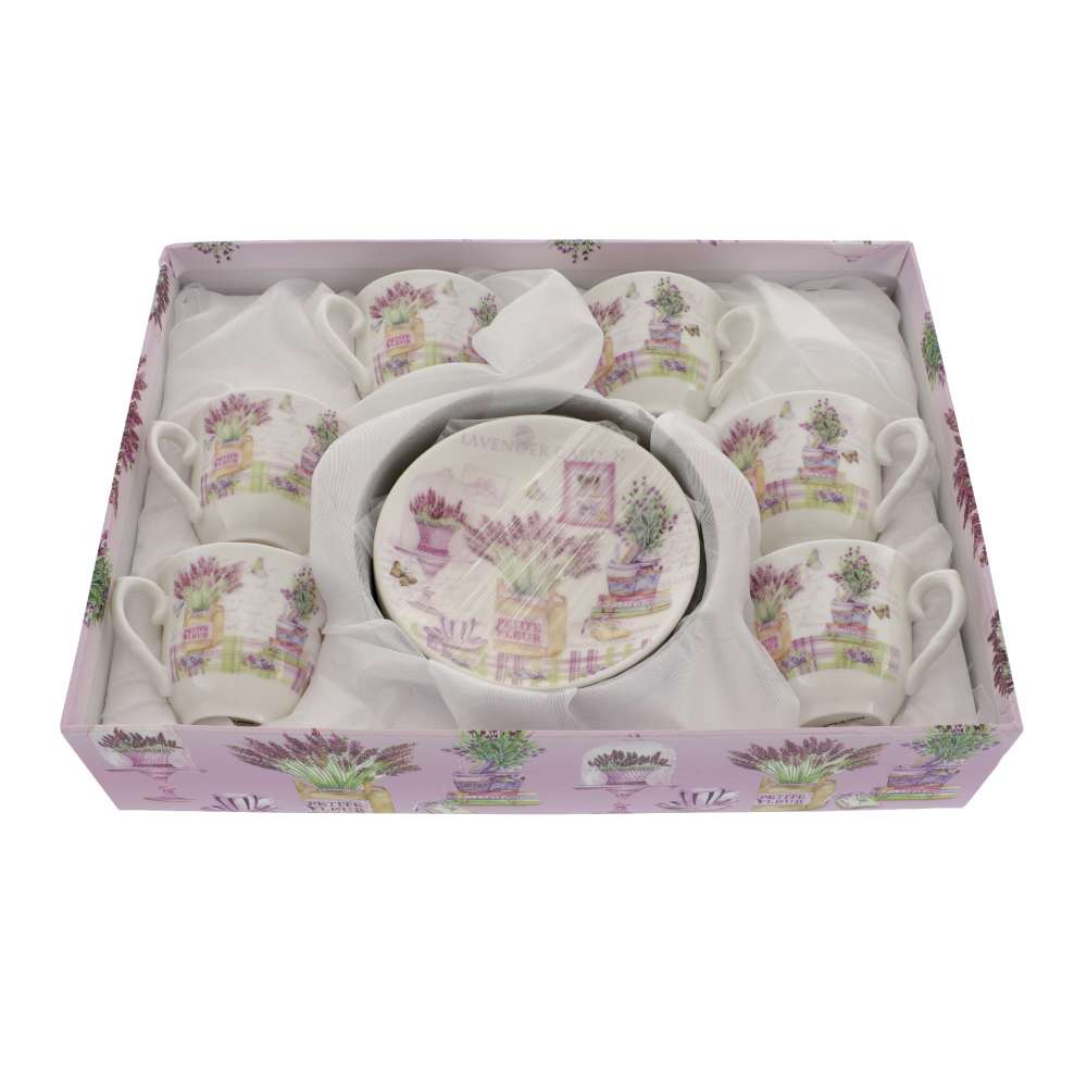 Set 6 Cescute de Espresso cu Lavanda 150 ml - eMAG.ro