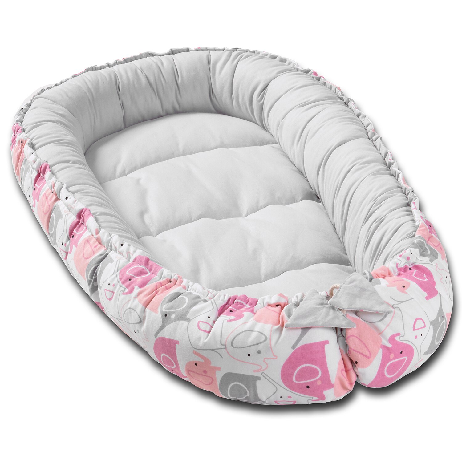 Cosulet bebelus pentru dormit Kidizi Baby Nest Cocoon 90x50 cm Pink ...