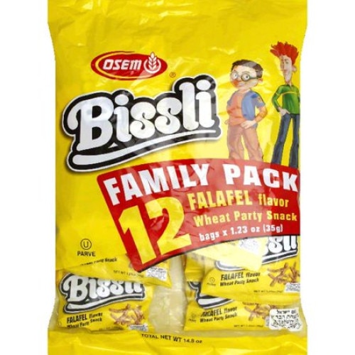 Pachet familial de Snacks-uri cu gust de falafel, Osem Bissli, 420g ...