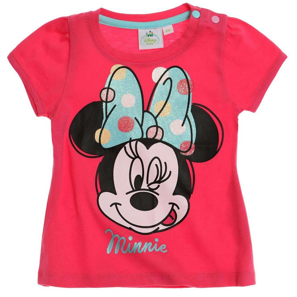 Tricou fata Minnie Mouse, Disney, Bumbac, Roz, 62 CM - eMAG.ro