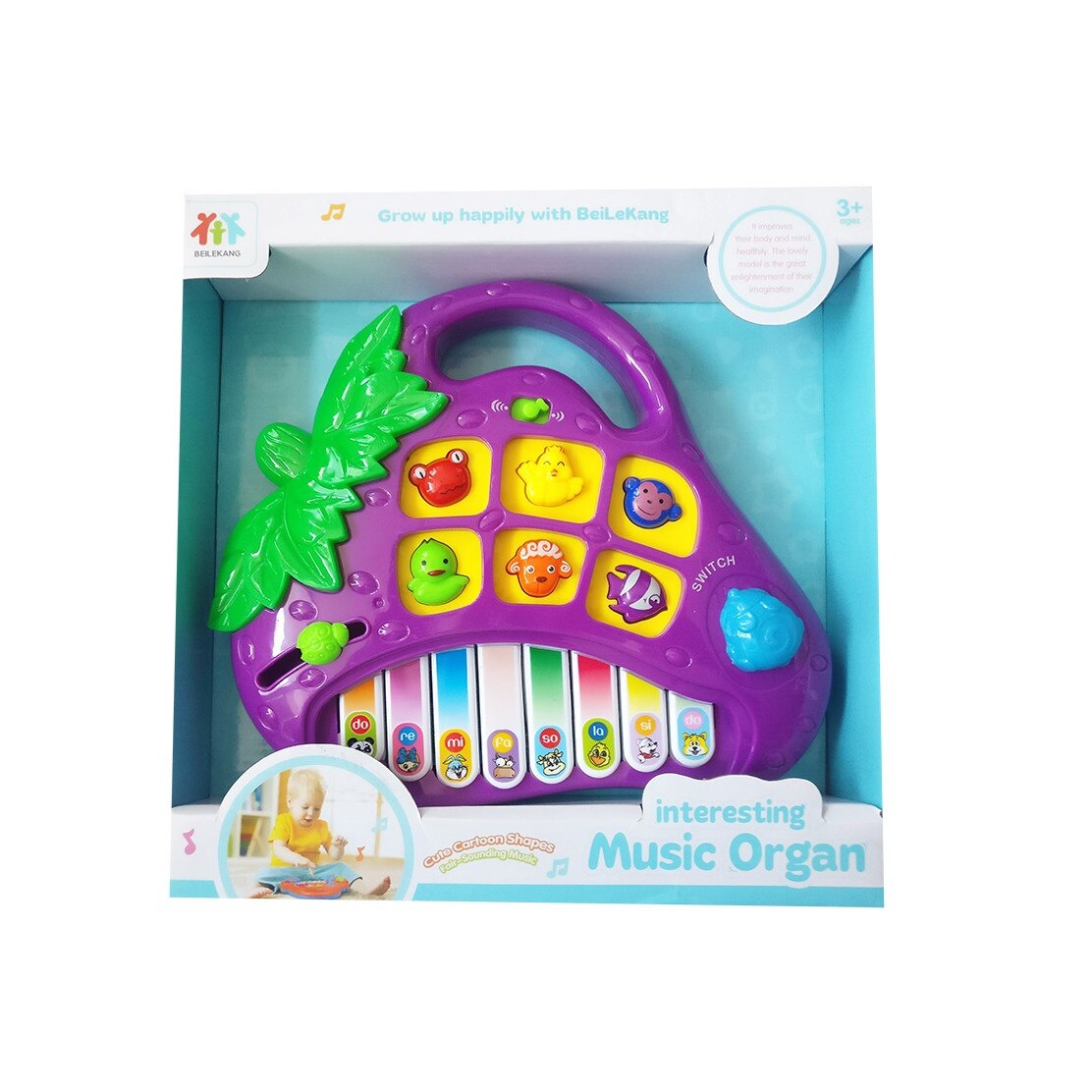 Chitara in forma de capsuna, cu Sunete Si Lumini, 8JX - eMAG.ro