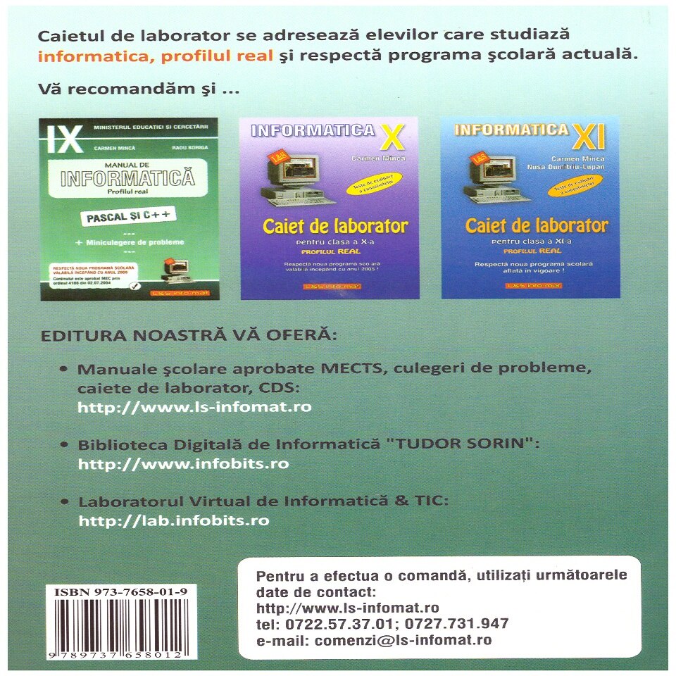 Informatica - Caiet de laborator pentru clasa a IX-a Profilul Real ...