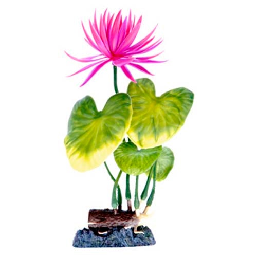 Planta artificiala acvariu, Penn Plax, Nufar, 20.3 cm, Roz - eMAG.ro
