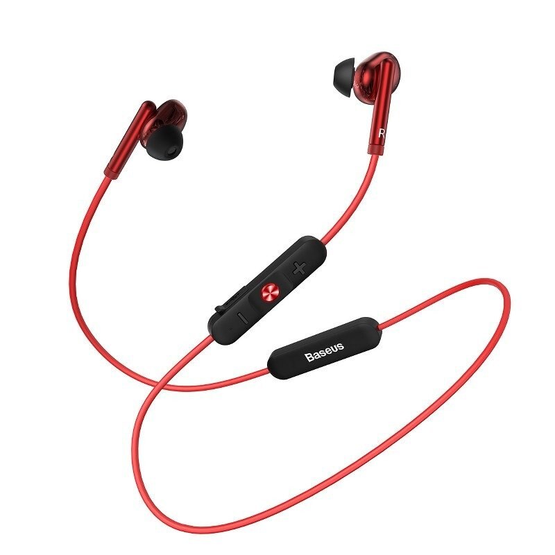 Casti wireless Baseus Encok S30, Bluetooth 5.0, IPX5, Red - eMAG.ro