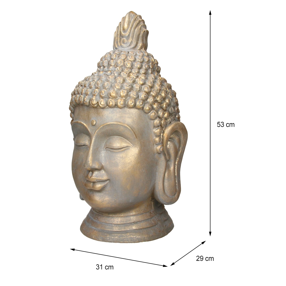 Statueta Buddha, ECD Germany, poliresina, 31 x 29 x 53 cm - eMAG.ro