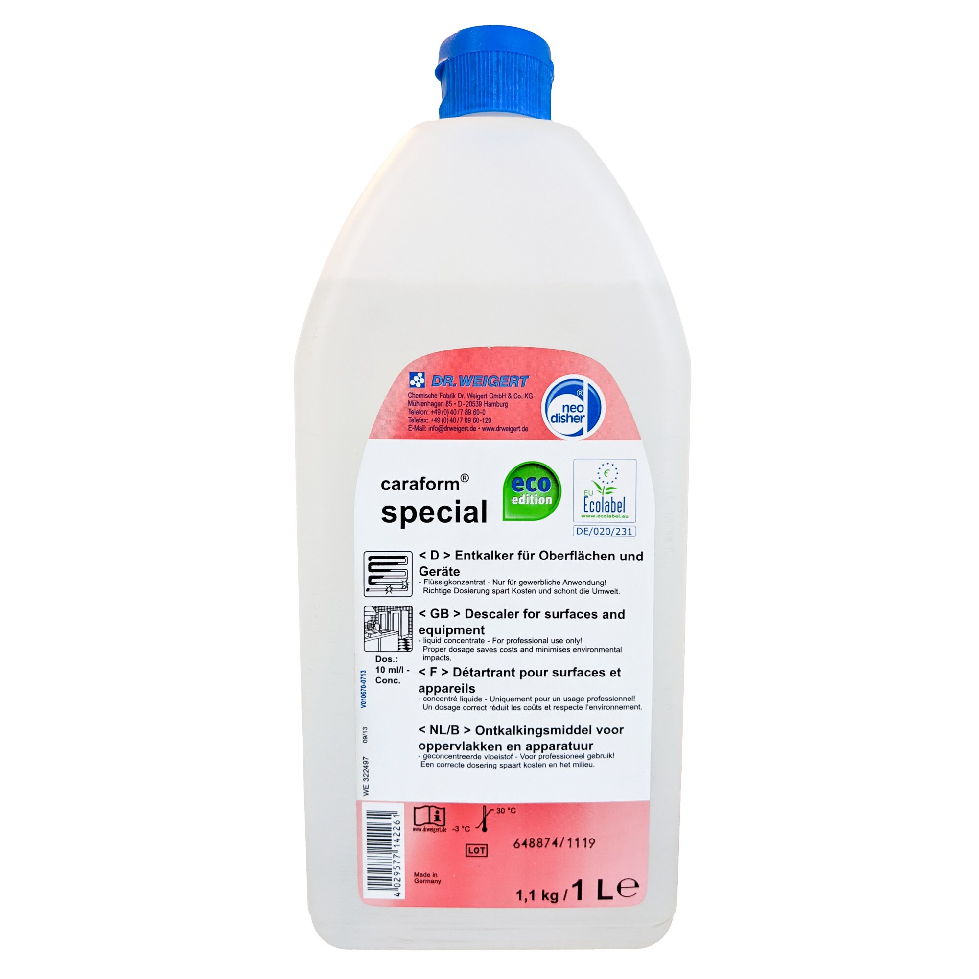 Detartrant lichid concentrat, Caraform Special, 1L - eMAG.ro
