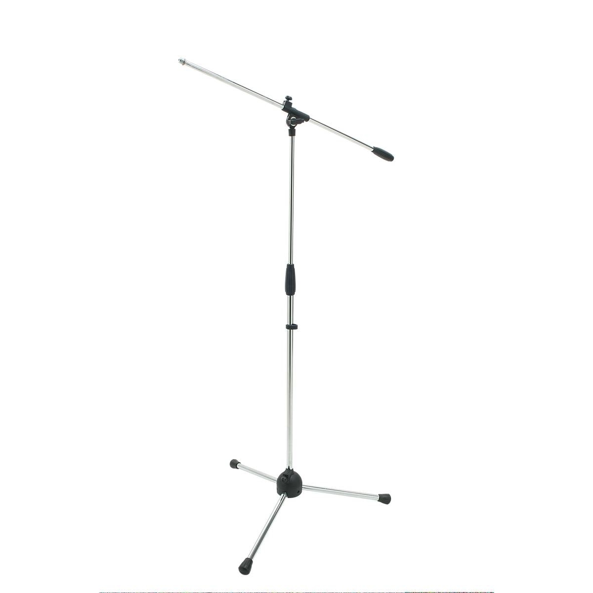 Stativ microfon tip girafa pentru doua microfoane, argintiu, 190 cm ...