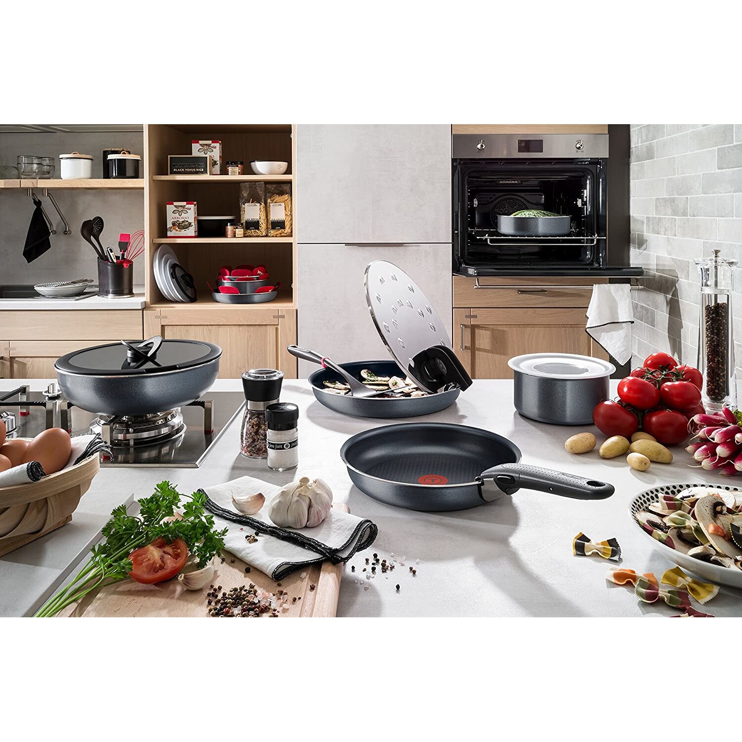 Set tigai Tefal Ingenio Elegance, 3 piese, Titanium Force Non-Stick ...