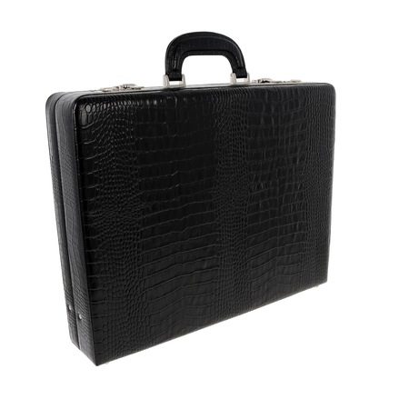 Geanta diplomat din piele naturala croco neagra, model 6162, MAGAZINUL ...