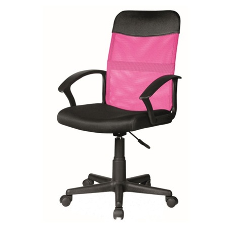 Scaun birou roz - negru mesh AX Z802 - eMAG.ro