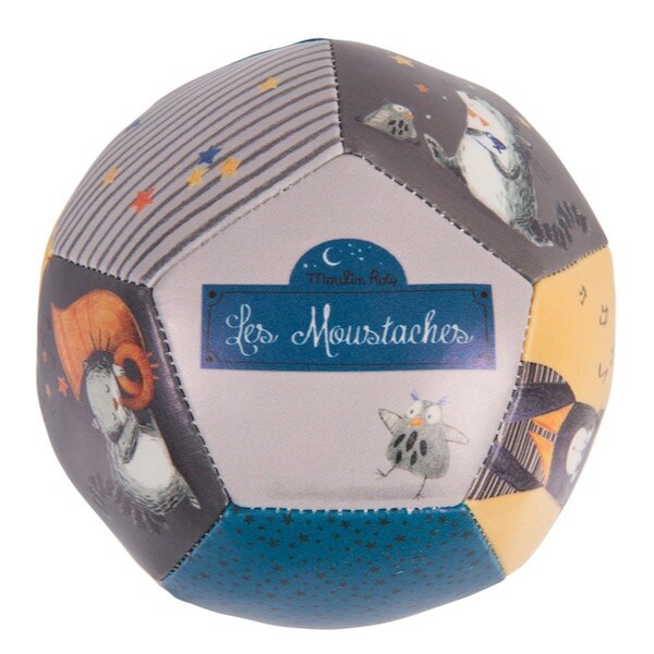Minge moale bebe Moulin Roty, Les Moustaches, 10 cm - eMAG.ro