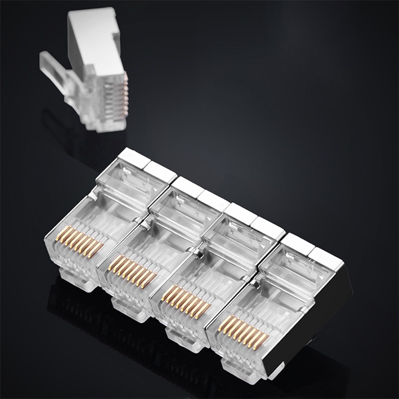 Set 10x Connector RJ45, Conector UTP Metalic, Ugreen NV111, Cat6 - eMAG.ro