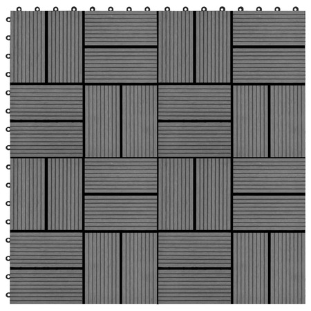 Set 22 placi terasa WPC, Zakito Europe, 30x30cm, gri - eMAG.ro