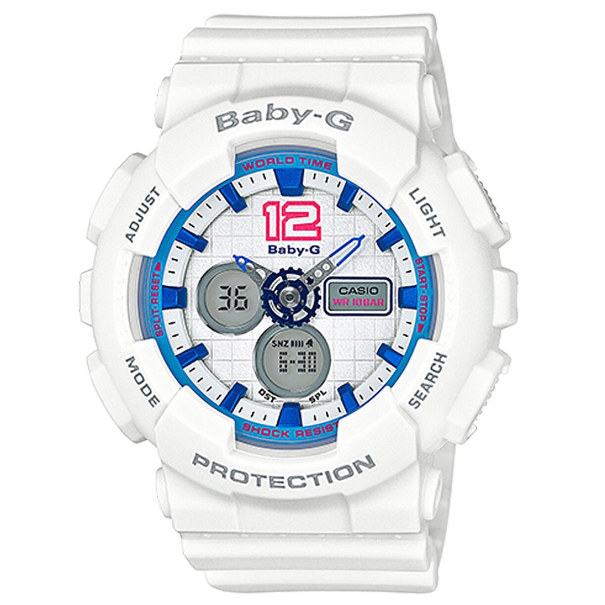 Ceas de dama Casio BA-120-7B / Baby-G alb - eMAG.ro