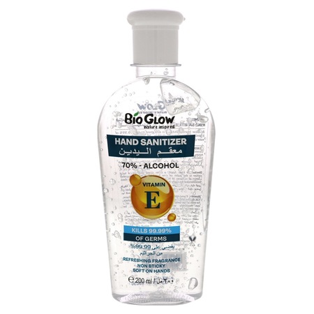 Дезинфектиращ гел за ръце Bio Glow Hand Sanitizer с витамин Е, 200 мл ...
