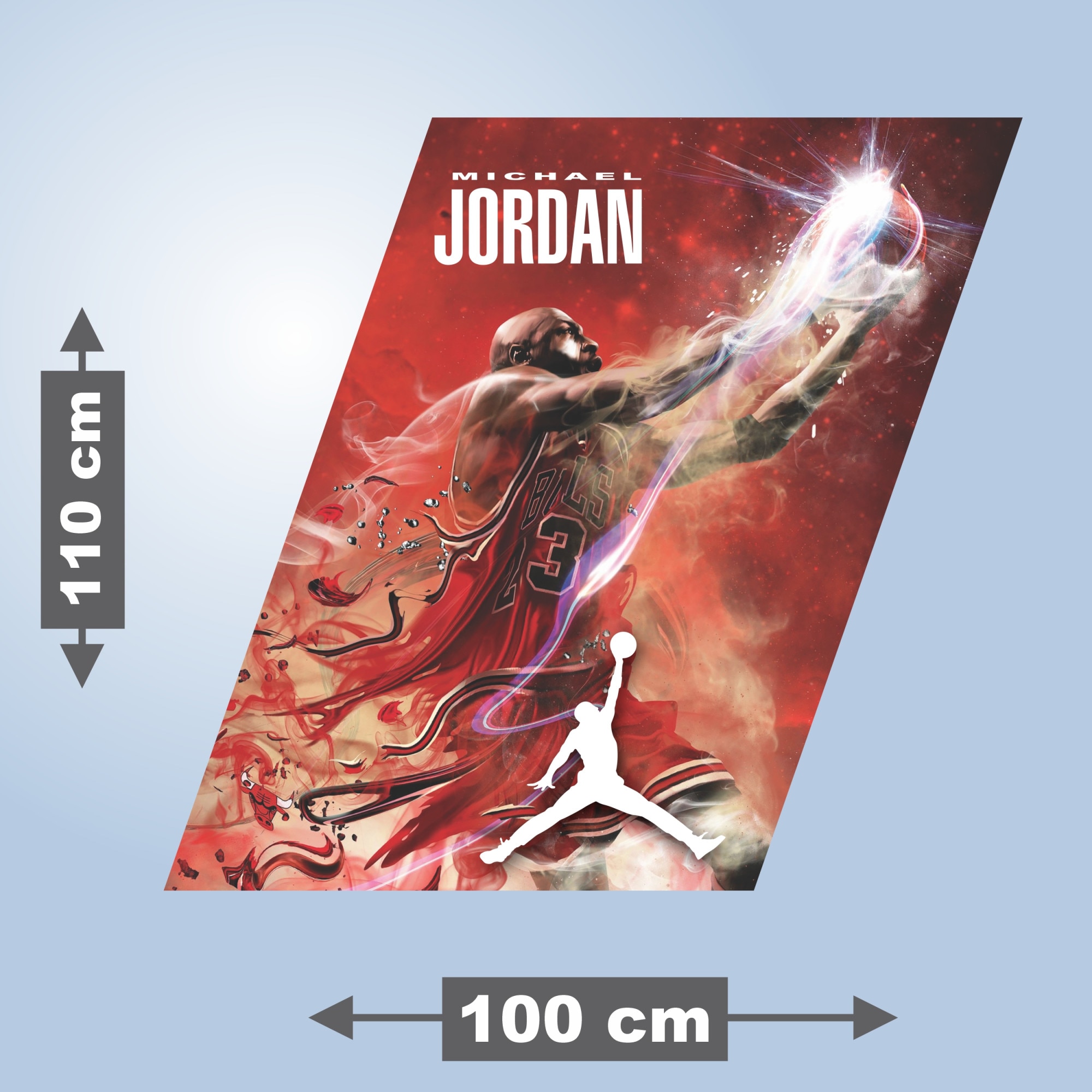Sticker tapet gigant 100 x 110 cm - Baschet Michael Jordan - eMAG.ro
