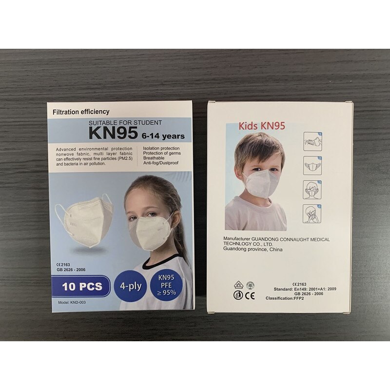 Masca KN95 FFP2, pentru copii set 10 buc,6-14 ani - eMAG.ro