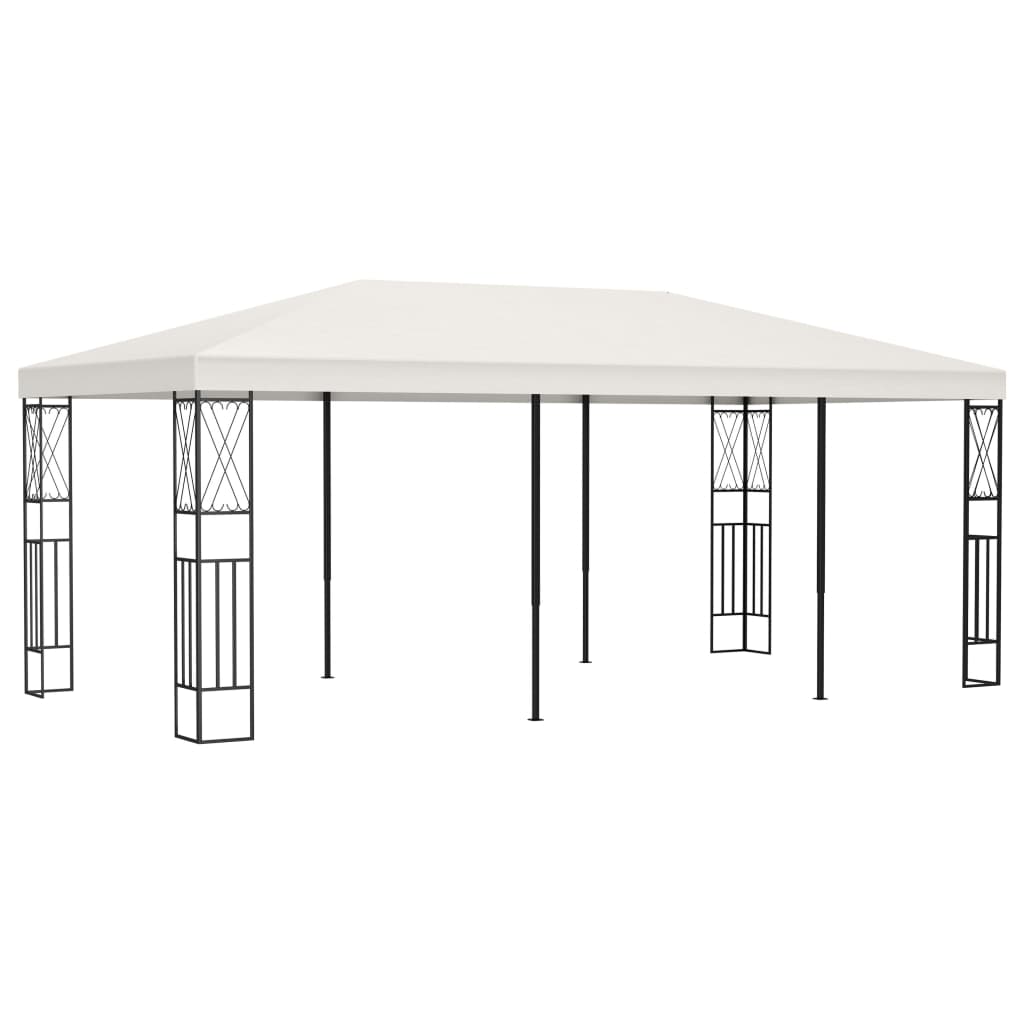 Pavilion de gradina,, vidaXL, Tesatura, 3x6 m, Crem - eMAG.ro