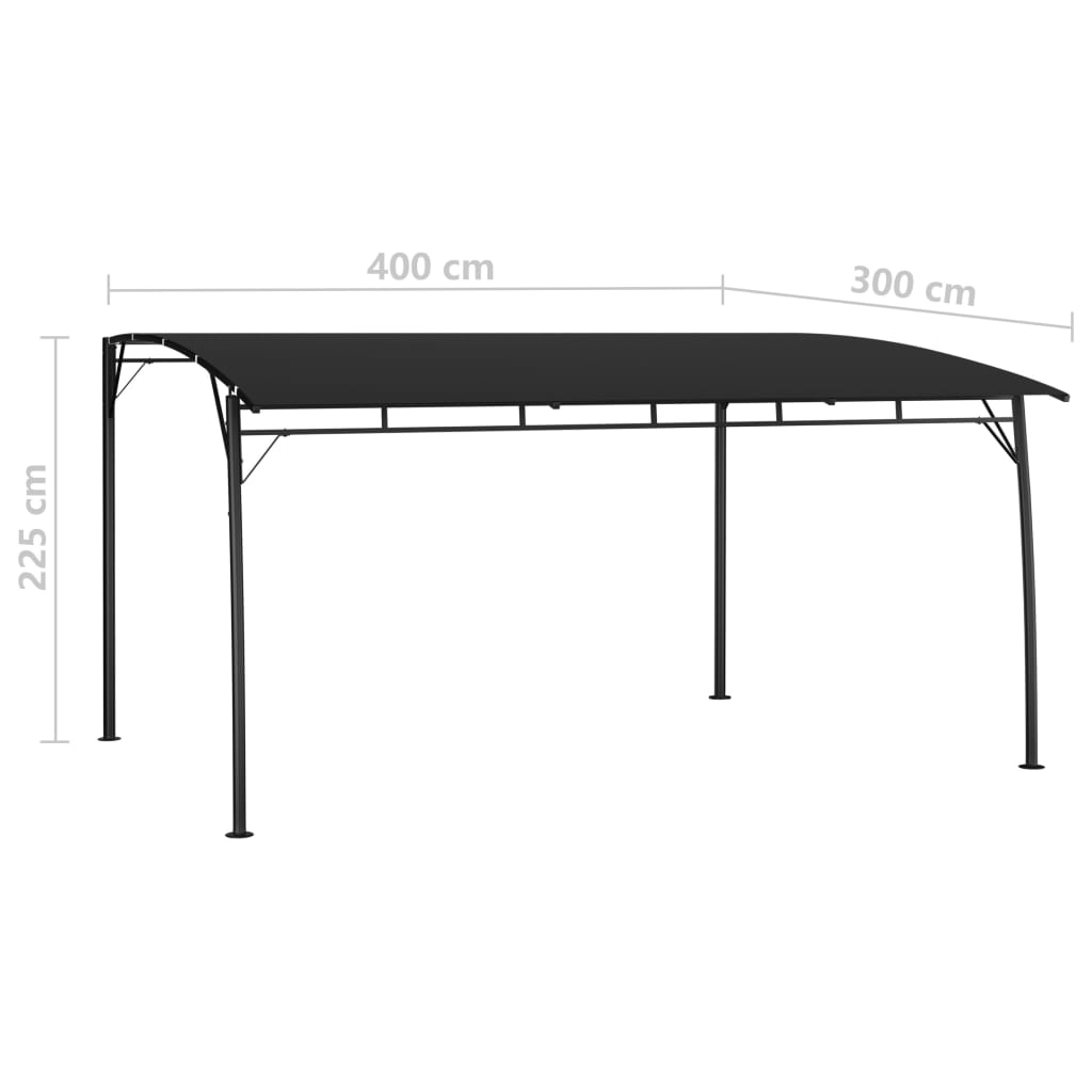 Copertina pavilion de gradina, vidaXL, Poliester, 4 x 3 x 2.25 m ...