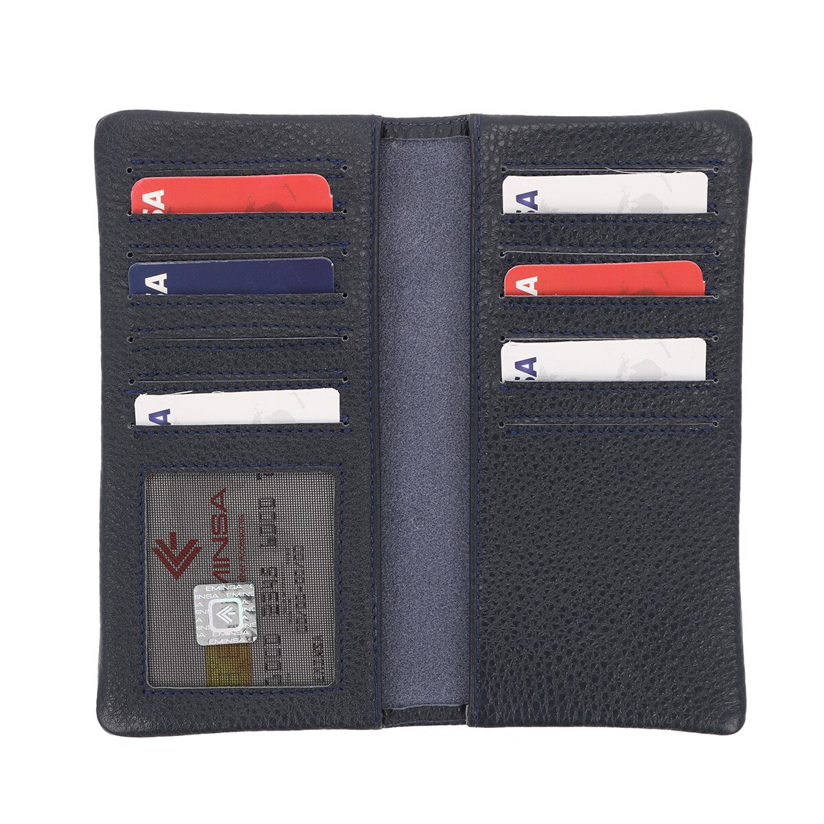 Port carduri din piele naturala moale, bleumarin, model 1119, MAGAZINUL ...