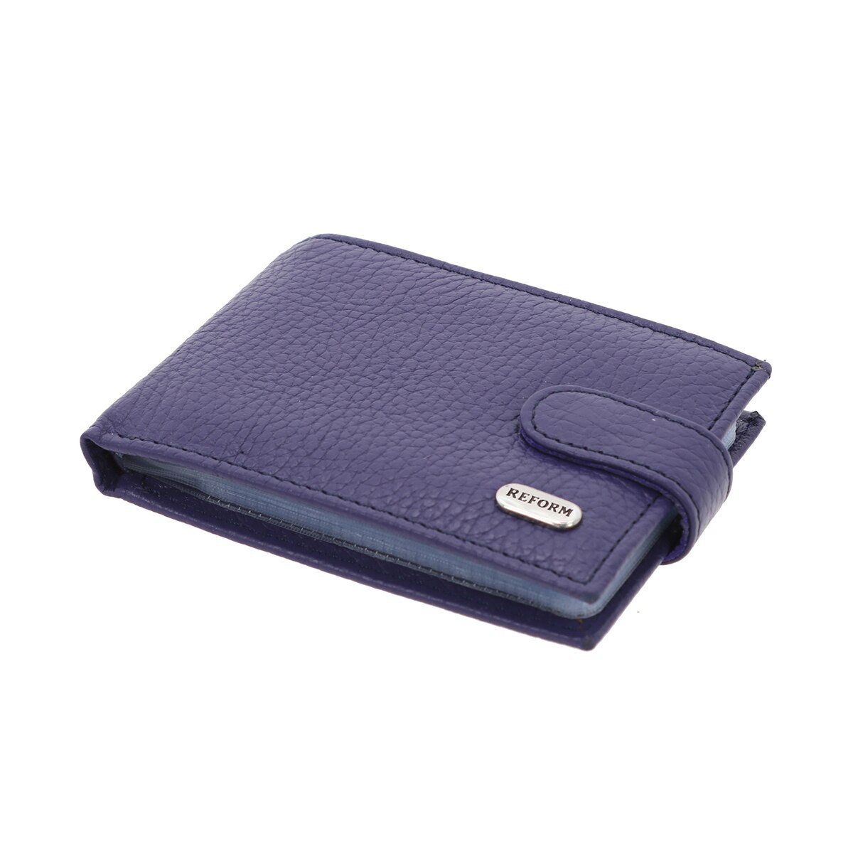 Port carduri din piele naturala, bleumarin, model 114, MAGAZINUL DE ...