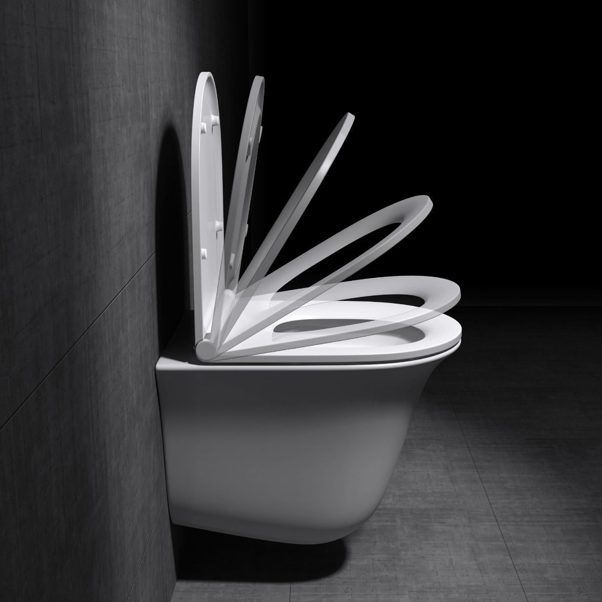 Vas Wc EGO-Rio Alb, Rimless, suspendat, capac Soft-Close inclus - eMAG.ro