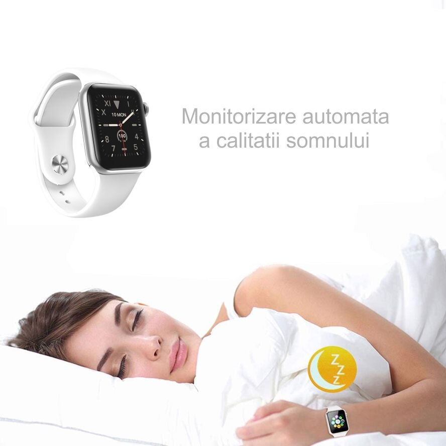 Ceas Smartwatch W58 Display HD, 1.3 inch, Bluetooth, Bratara ...
