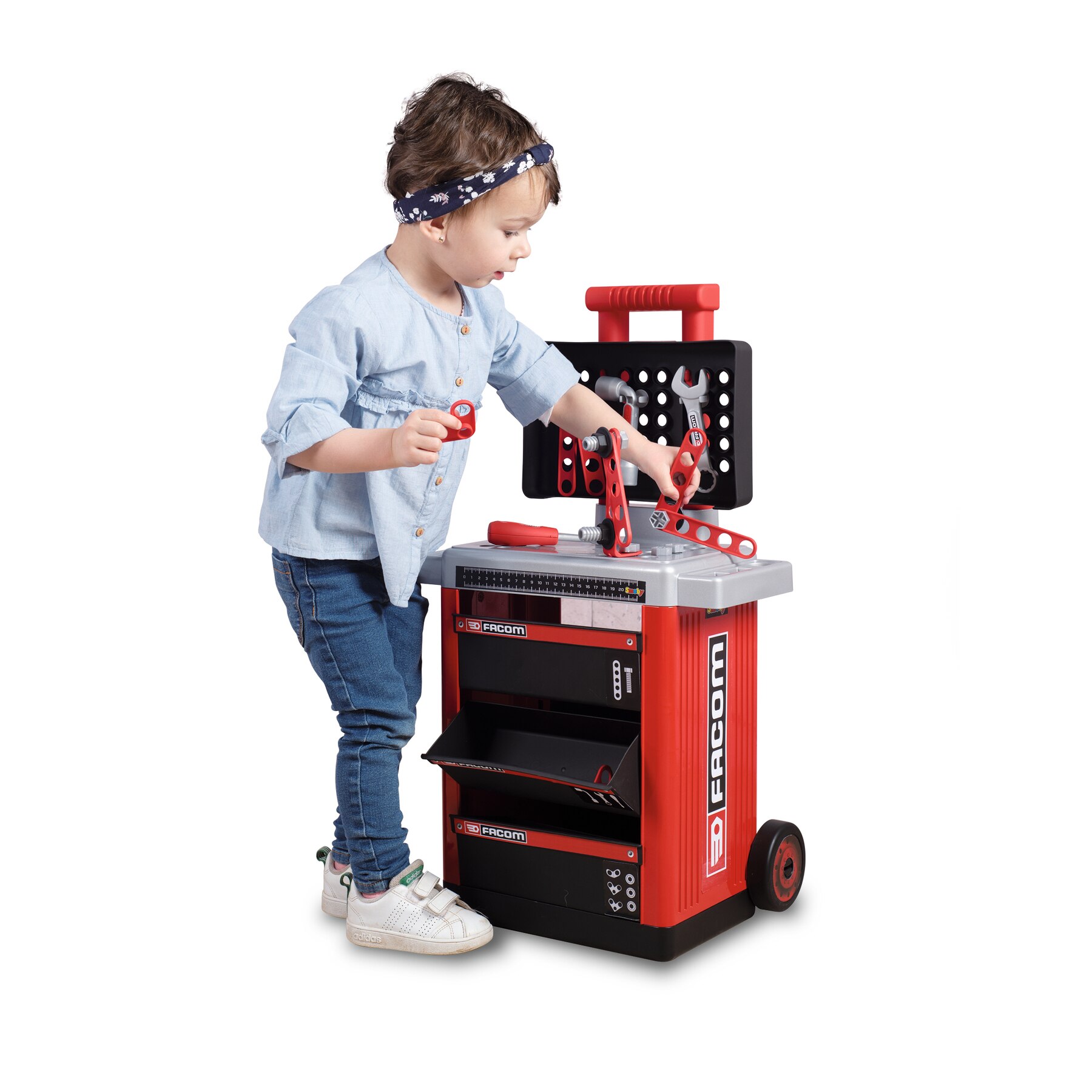 Работна маса Smoby - Facom cart, 19 аксесоара - eMAG.bg