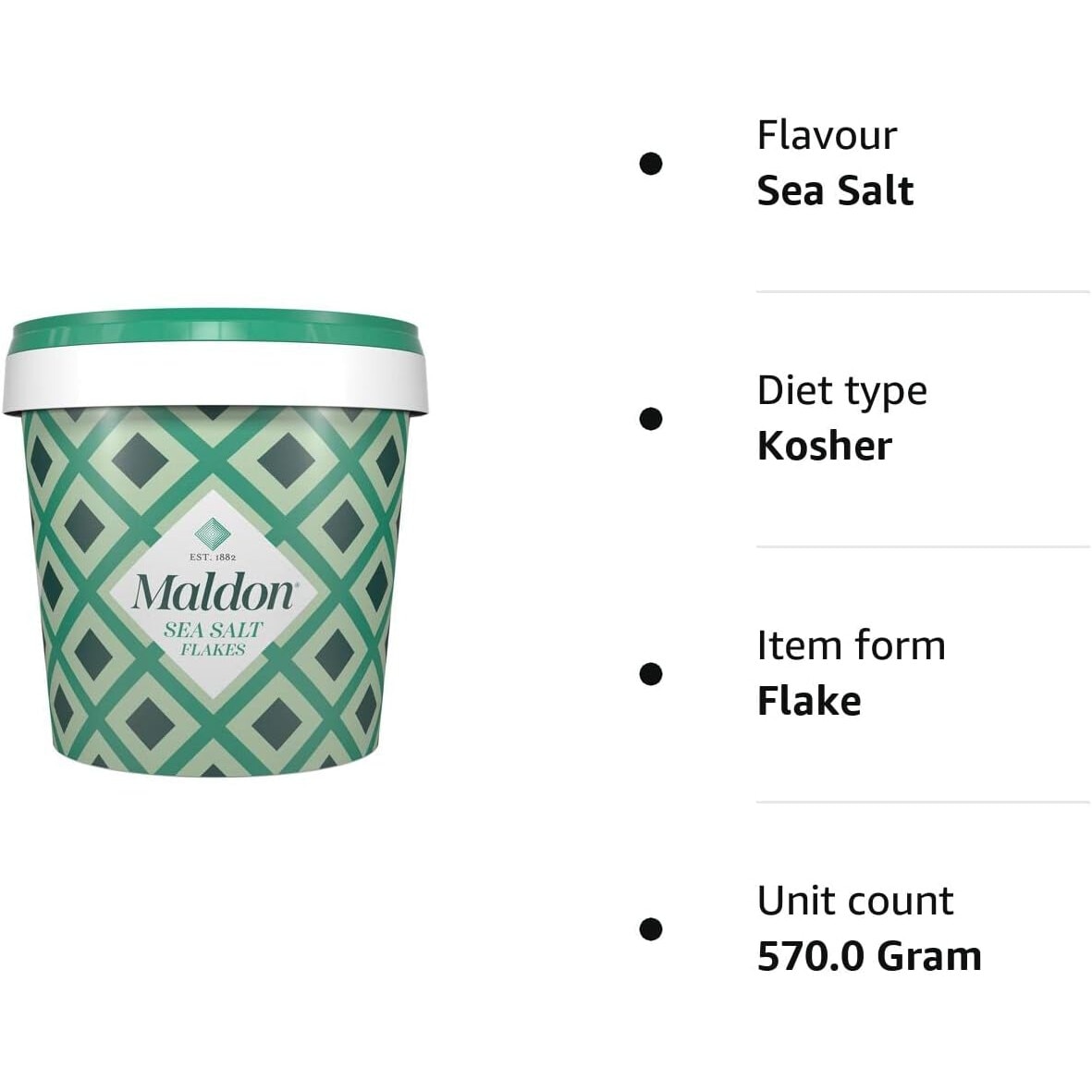 Sare Maldon, sare de mare, neiodata, 570 g - eMAG.ro