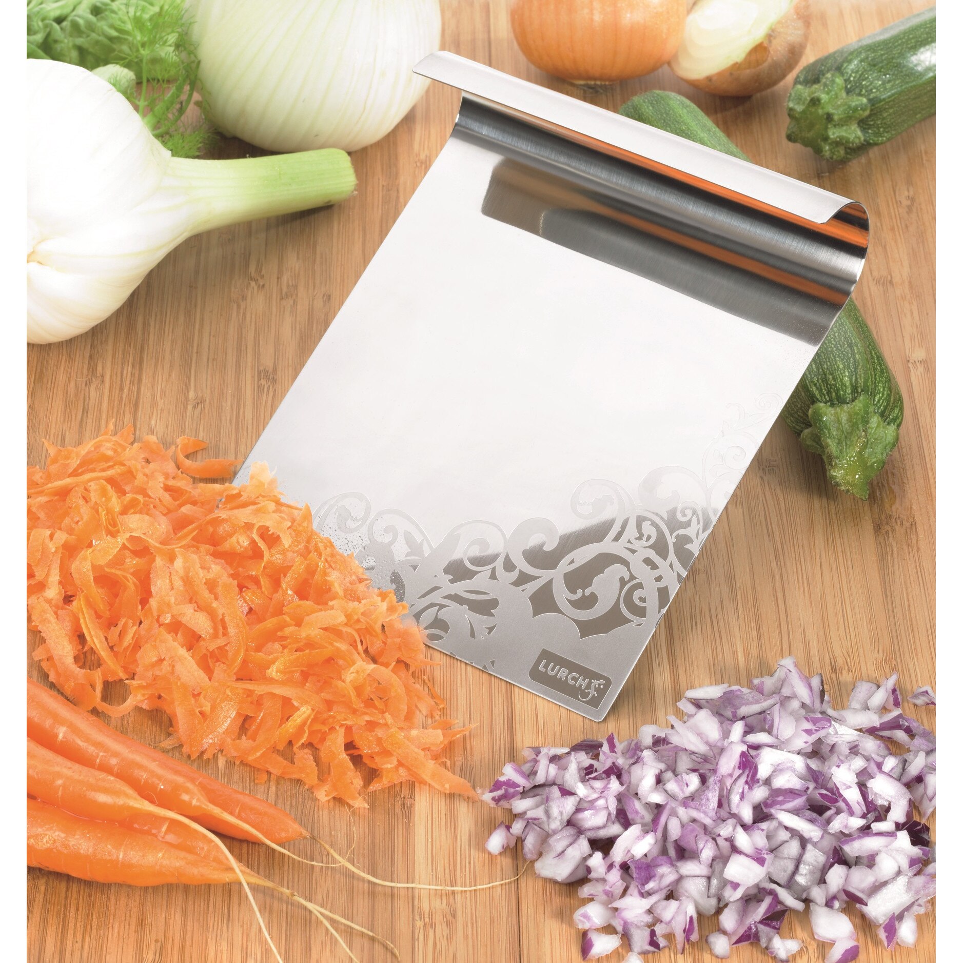 Tavita pentru manevrat alimente tocate Lurch din otel inoxidabil 18/10 ...