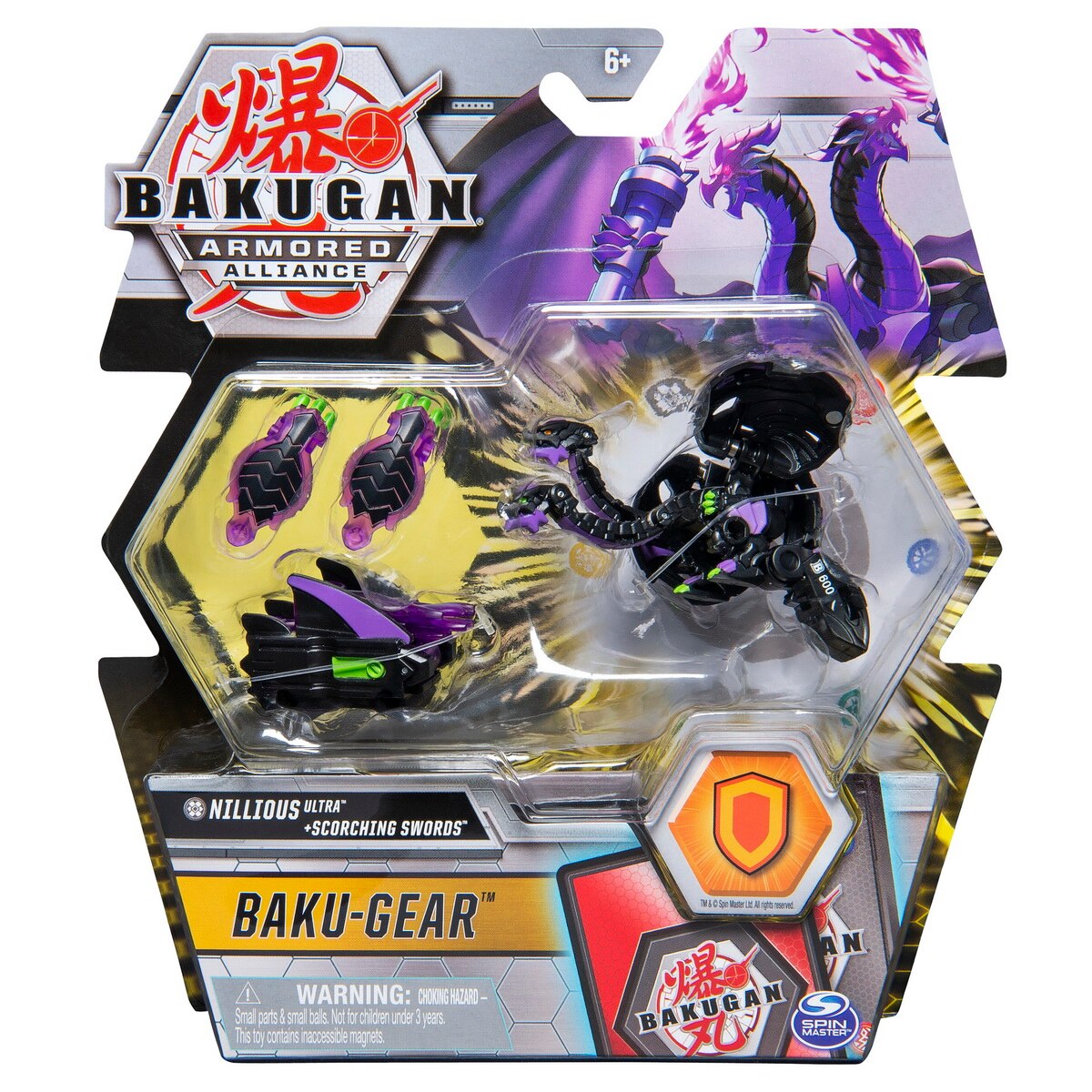 Figurina Bakugan Armored Alliance - Ultra Nillious, cu Baku-Gear Scorching Swords - eMAG.ro