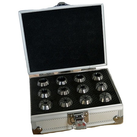 Set Bucse elastice ER20, 12 bucati, 2 - 13 mm, in carcasa de aluminiu ...