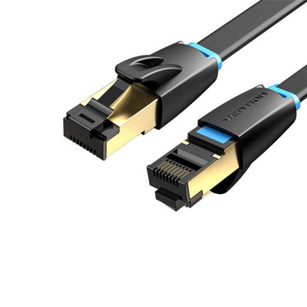 Cablu Retea Ethernet Plat, Vention, Cat 8, 1.5m, Negru - eMAG.ro