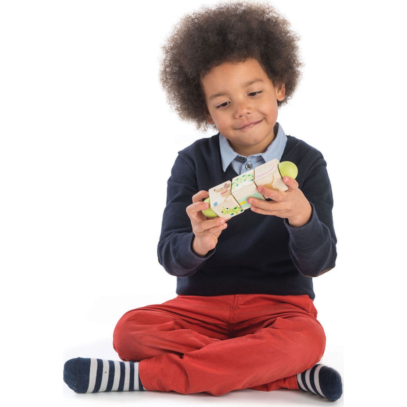 Tender Leaf Toys - Forgó kockák fa játék, állatos - eMAG.hu