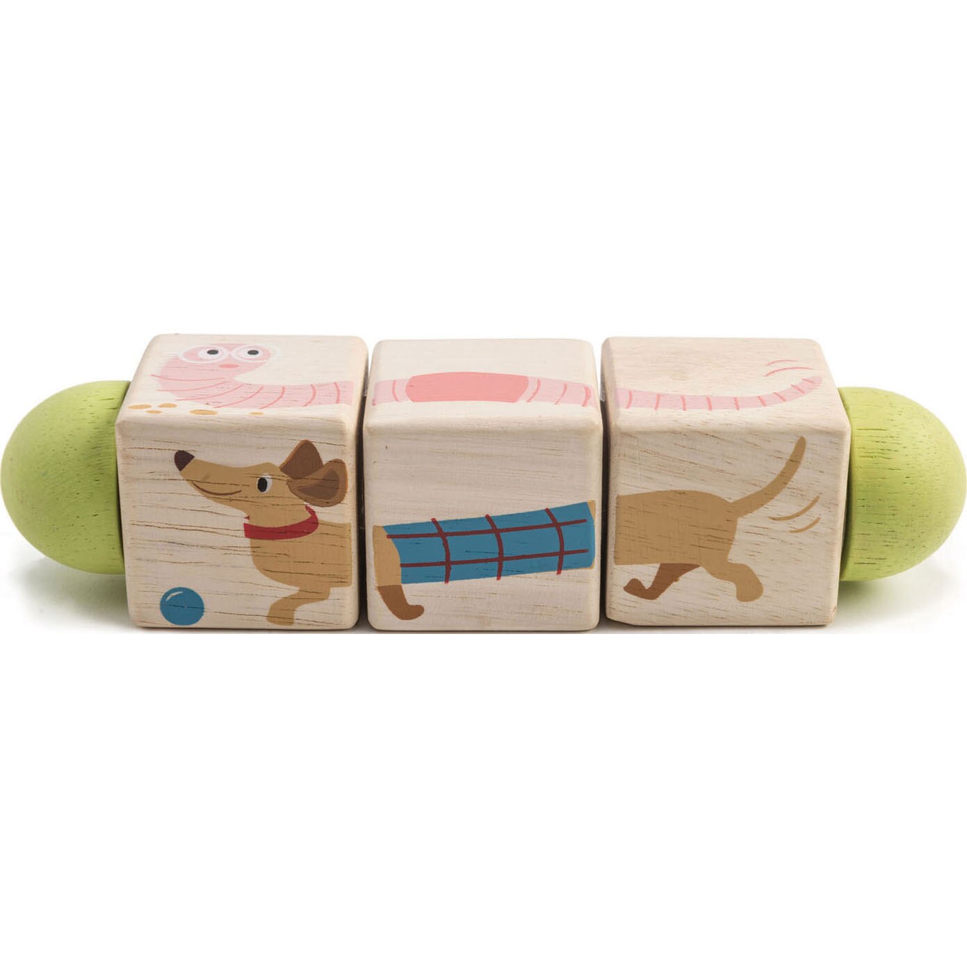 Tender Leaf Toys - Forgó kockák fa játék, állatos - eMAG.hu