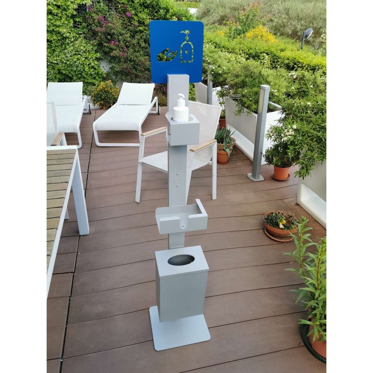 Suport stand, pentru dispenser dezinfectant, manusi, masti de protectie ...