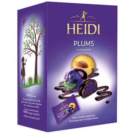 Prune glazurate in ciocolata amaruie Heidi Plums, 8buc, 185g - eMAG.ro