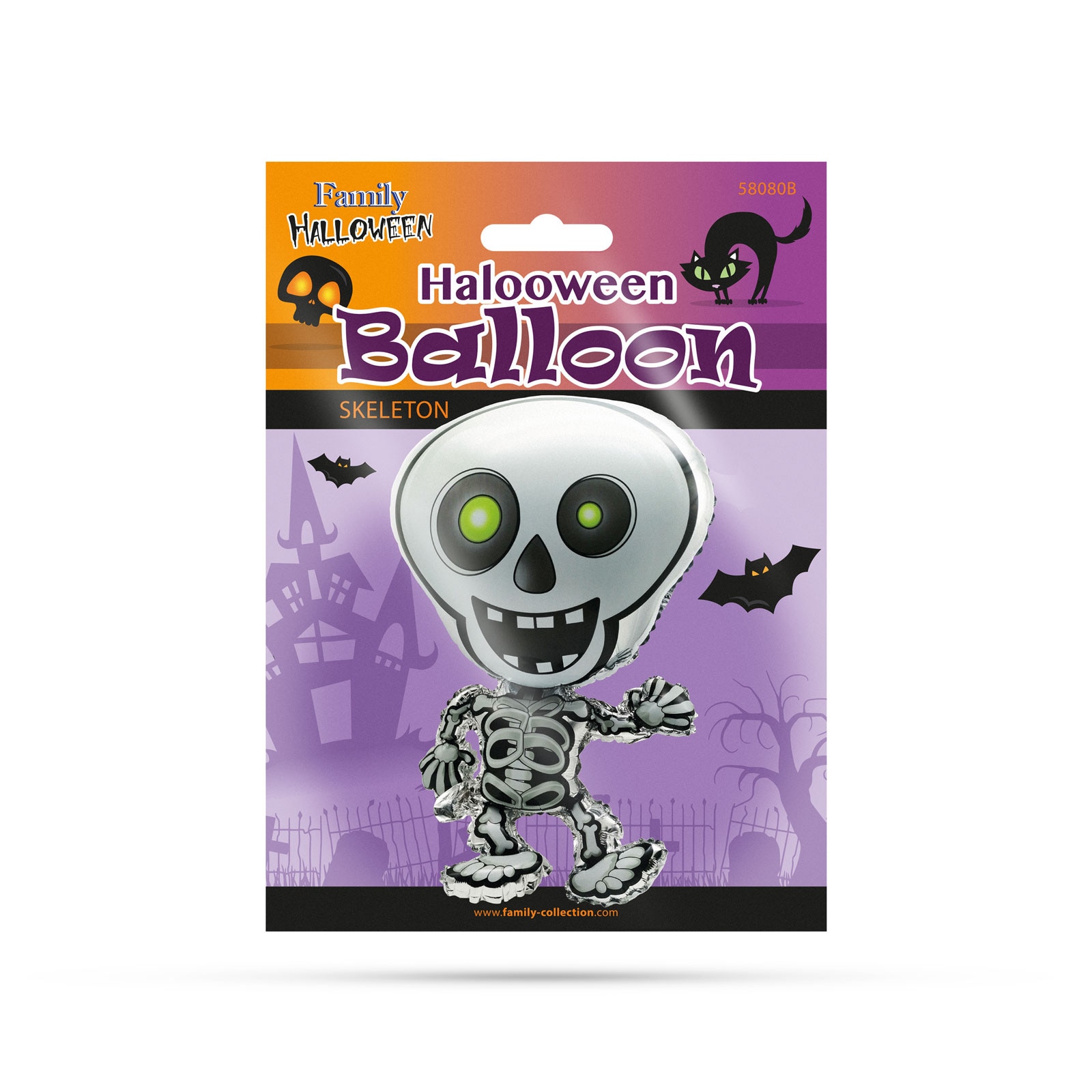 balon de Halloween, schelet, Familie, folie de aluminiu, 60 x 80 cm ...
