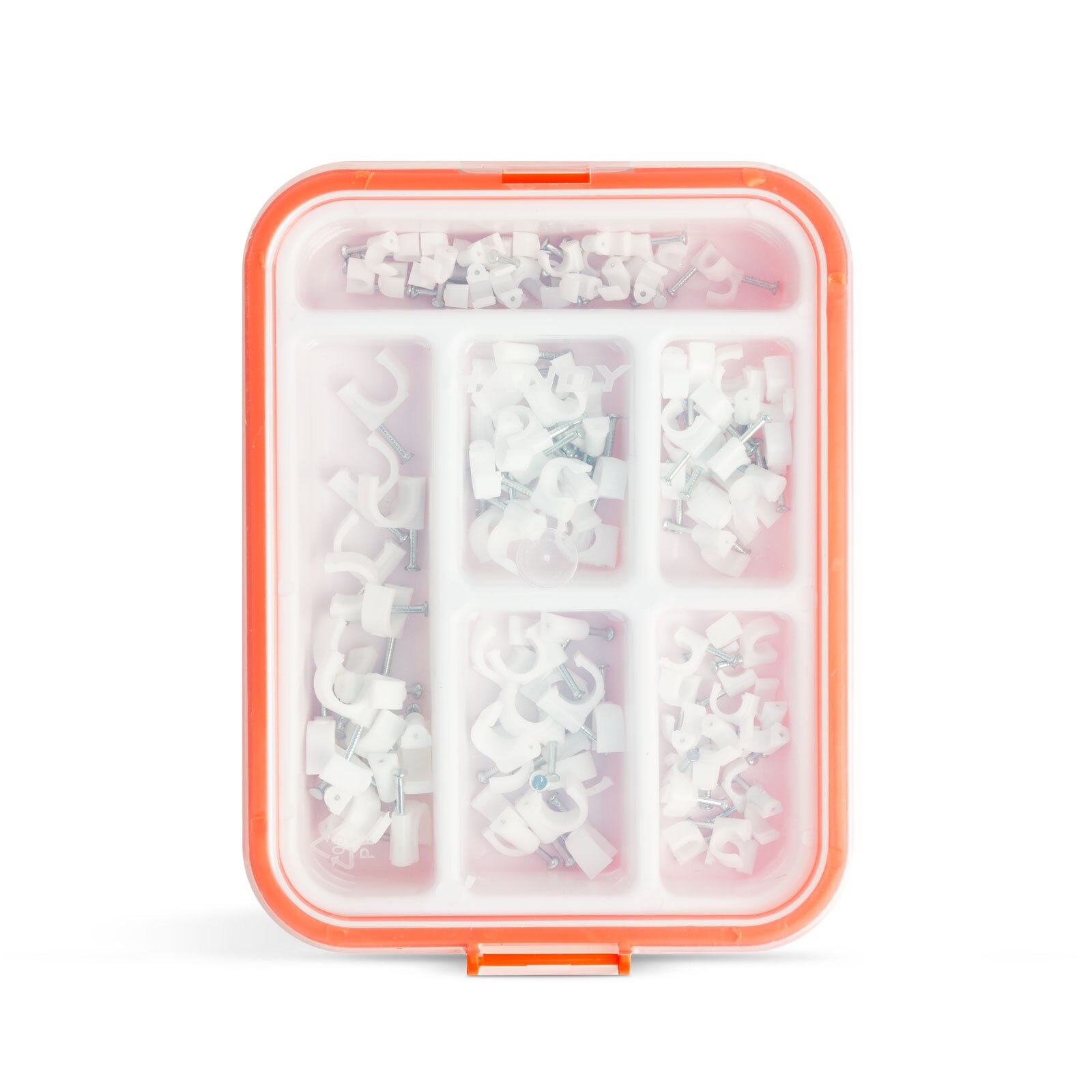 Set 125 cleme fixare cabluri Handy, PVC / Metal, Alb, 5 - 10 mm - eMAG.ro