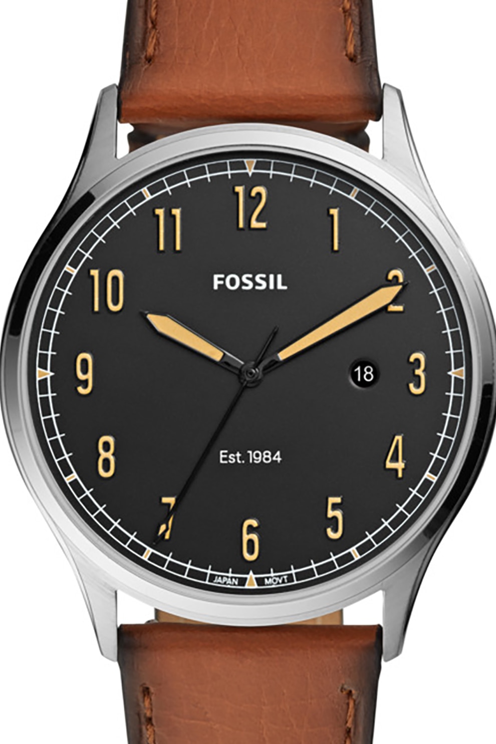 Fossil, Ceas quartz cu o curea din piele Forrester, Maro - eMAG.ro