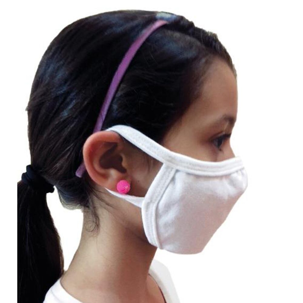 Masca protectie Premium, 140 spalari, pentru copii, bumbac, Alb - eMAG.ro